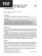 Derby Shoulder Instability Rehab Guide | PDF | Musculoskeletal System ...