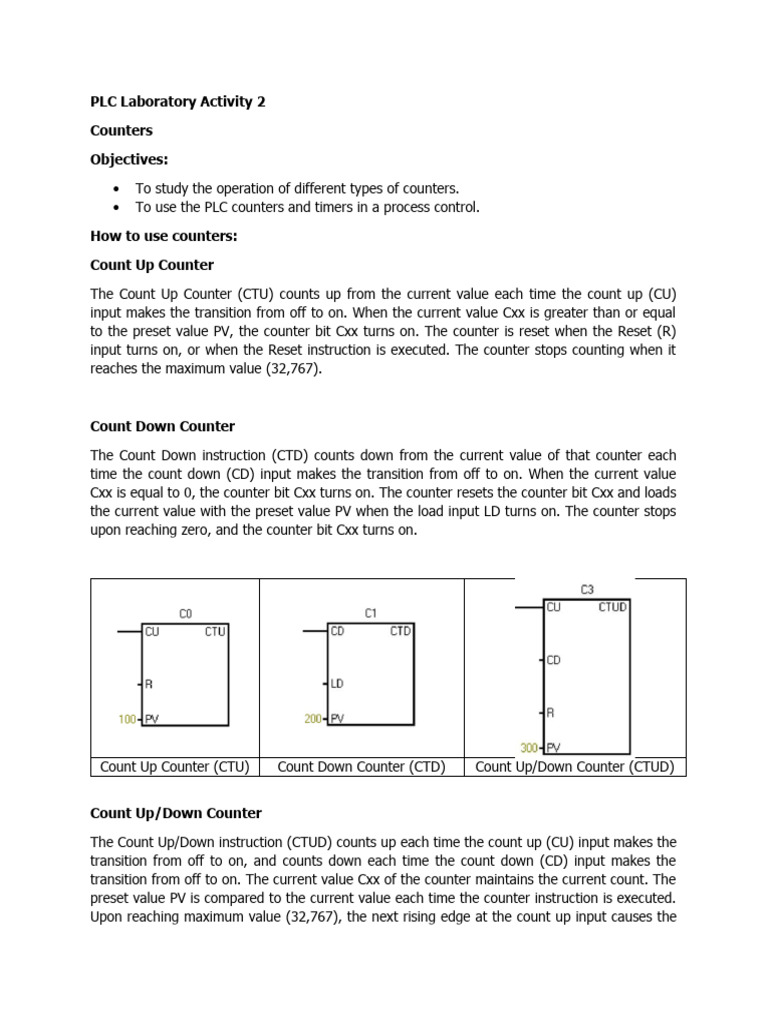 Plc Laboratory Activity 2 Pdf Computer Architecture Electrical Engineering
