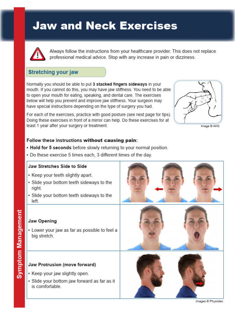 If Cca Jaw and Neck Exercises Prov | PDF | Elbow | Shoulder