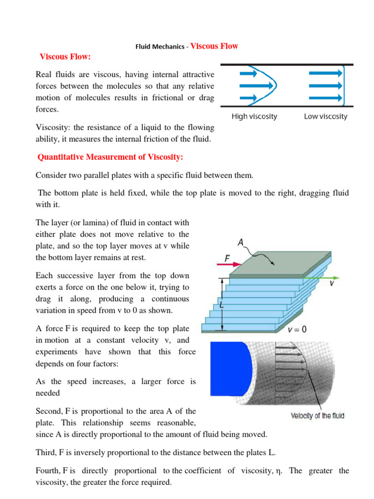 Viscous Flow | PDF | Science & Mathematics