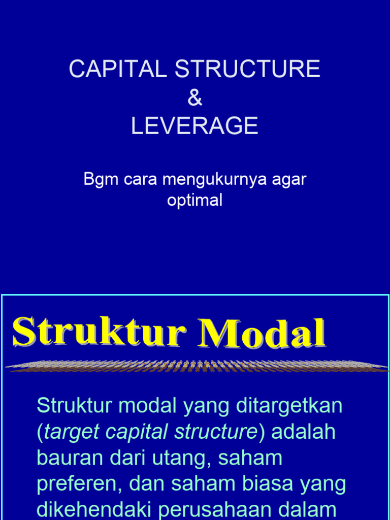Leverage and Capital Structure (Autosaved) | PDF
