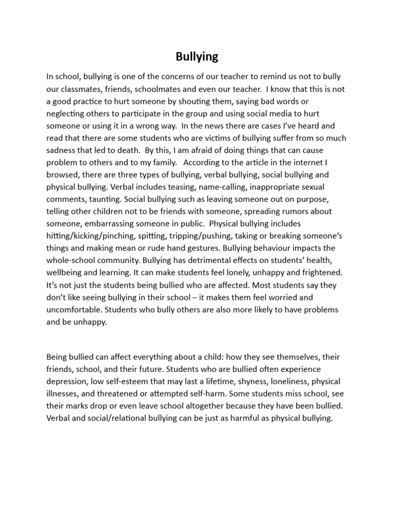 Bullying | PDF | Bullying | Problem Behavior