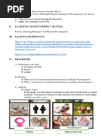 Factors Affecting Biological and Physical Development | PDF
