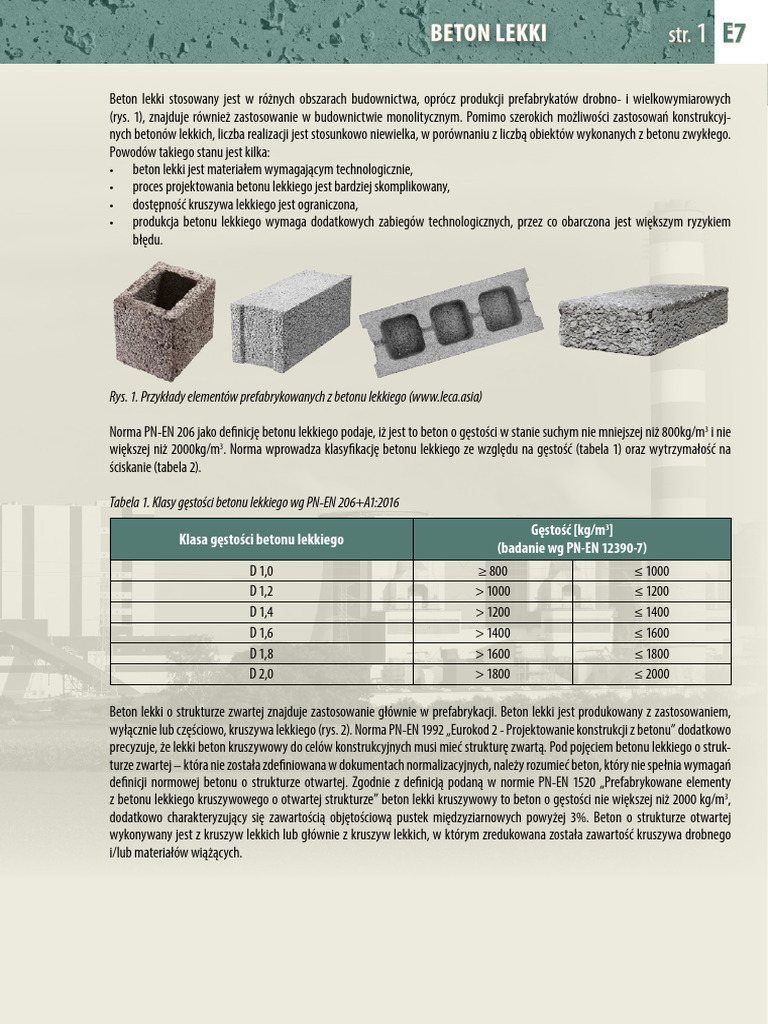 E7 Beton Lekki WWW | PDF