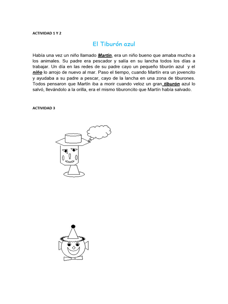 El Tiburón Azul: Una Historia de Valor | PDF