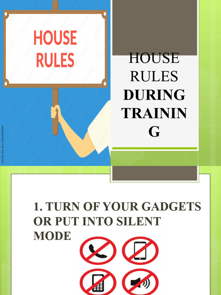 House Rules During Training | PDF