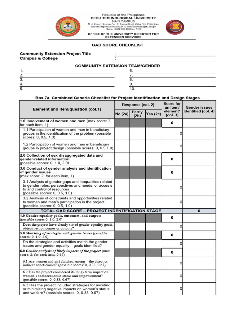 BOX 7 - Community Extension Project GAD | PDF | Gender Equality | Gender Studies