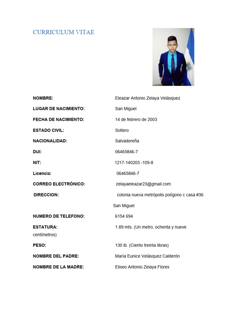 Curriculumvitaeeleazarzelaya2024 | PDF | Economias | Business