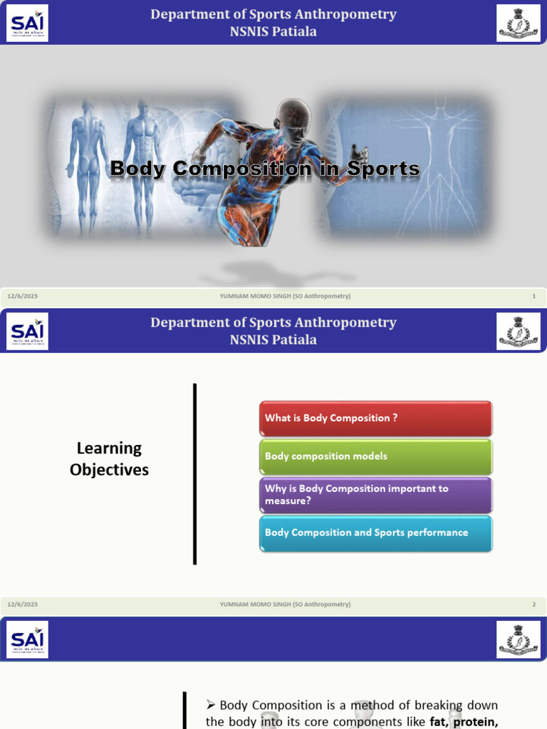 Body Composition in Sports 6WCC | PDF | Adipose Tissue | Clinical Medicine