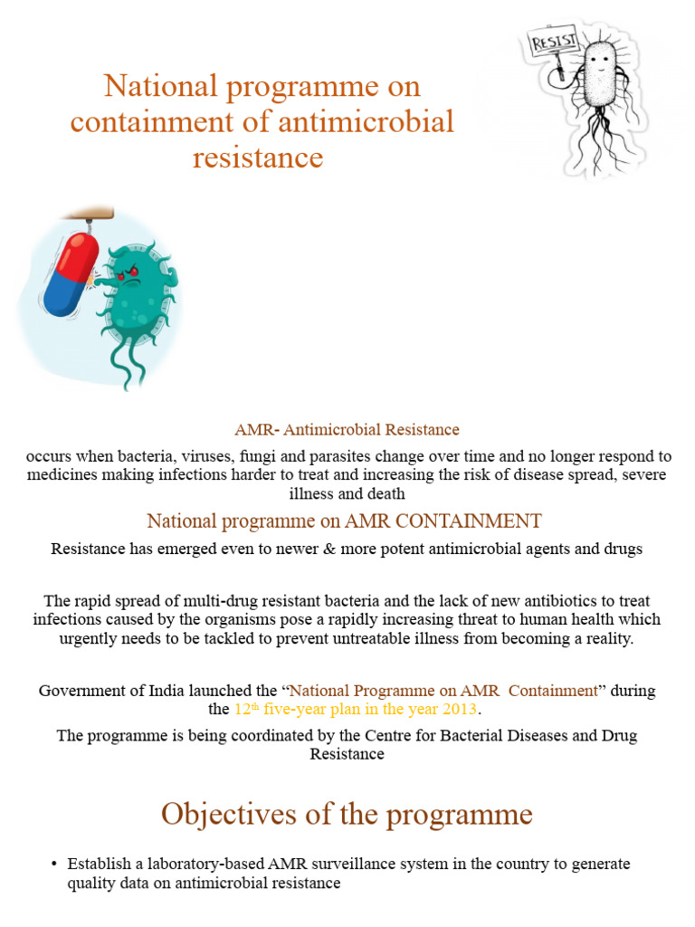 National AMR Containment Program Overview | PDF | Antimicrobial ...
