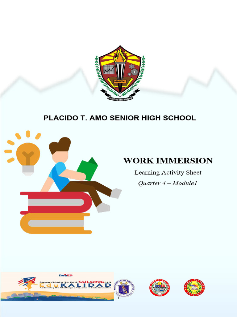 Work Immersion Portfolio Guide | PDF | Learning | Human Communication