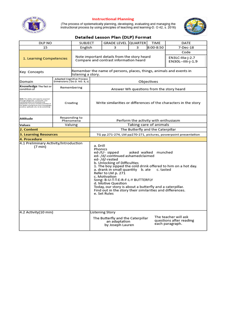 Cot DLP | PDF | Learning | Lesson Plan