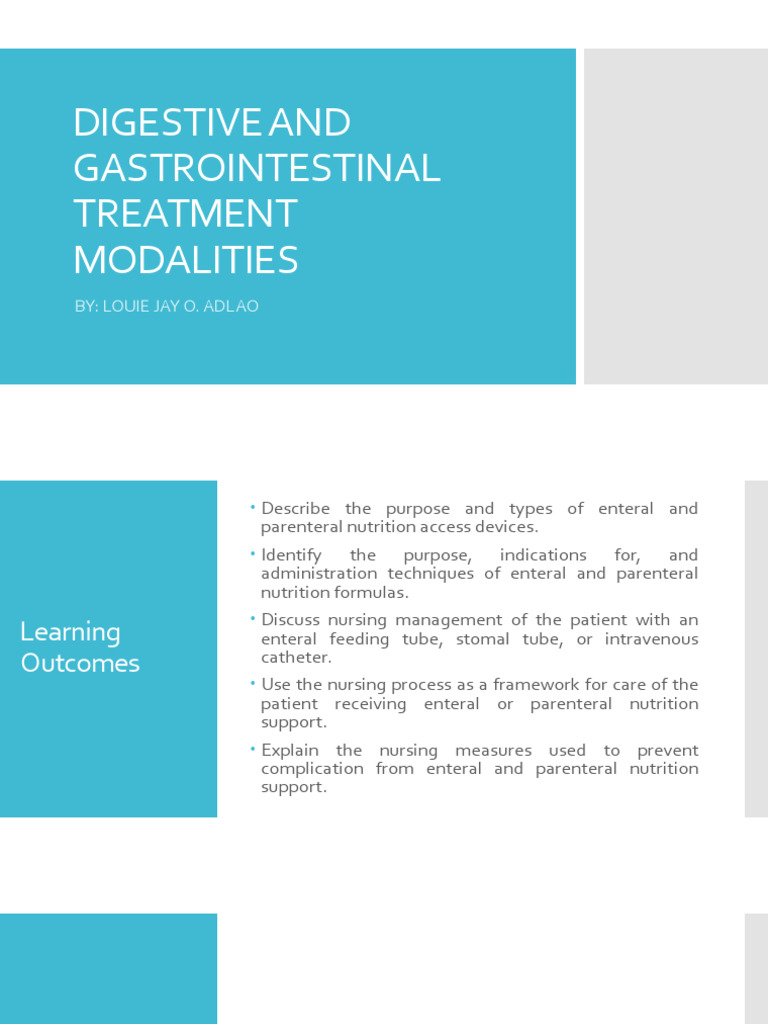 Nursing Guide to GI Nutrition | PDF | Stomach | Gastrointestinal Tract