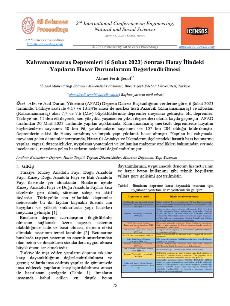 Deprem Bildiri | PDF