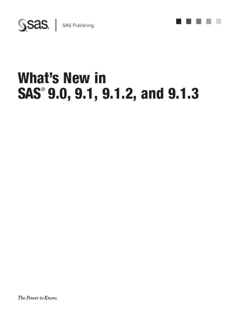 Whatsnew 9130 | PDF | Sas (Software) | Metadata