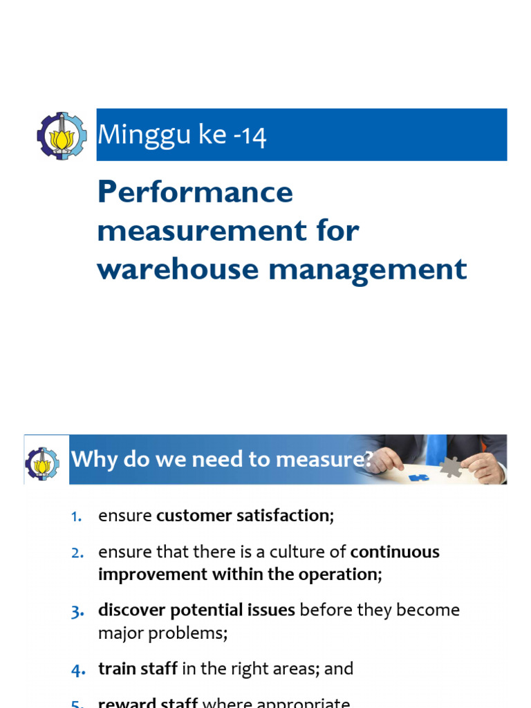 Week 14 - S2 MMT TRANSPORTASI DAN PERGUDANGAN - Warehouse Performance ...