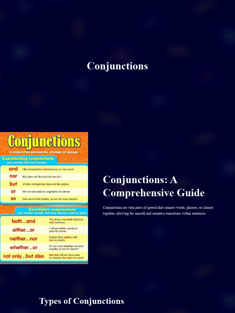 Conjunctions-A-Comprehensive-Guide | PDF | Semantic Units | Linguistics