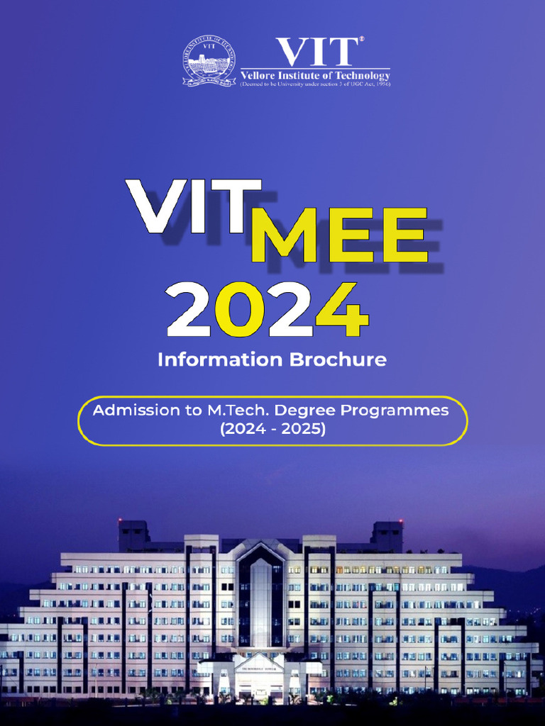 VITMEE M.tech Information Brochure 2024 | PDF | Mechatronics ...