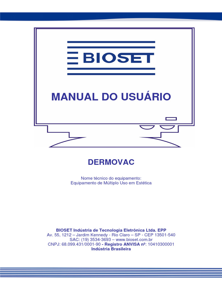 Dermovac 7010 Bivolt Bioset 1 | PDF | Fusível (elétrico) | Massagem