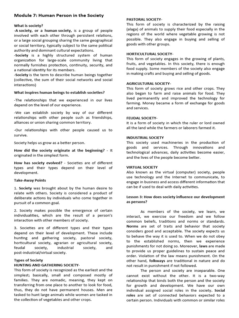Module-78-Reviewer | PDF | Society | Suffering