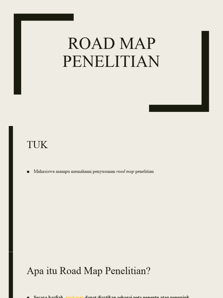 Memahami Road Map Penelitian | PDF