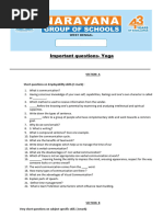 Class 11 Yoga Sample Question Paper 2025 | PDF | Yoga | Energy Development