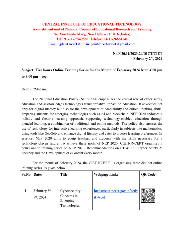 Letter To States UTs AOs | PDF