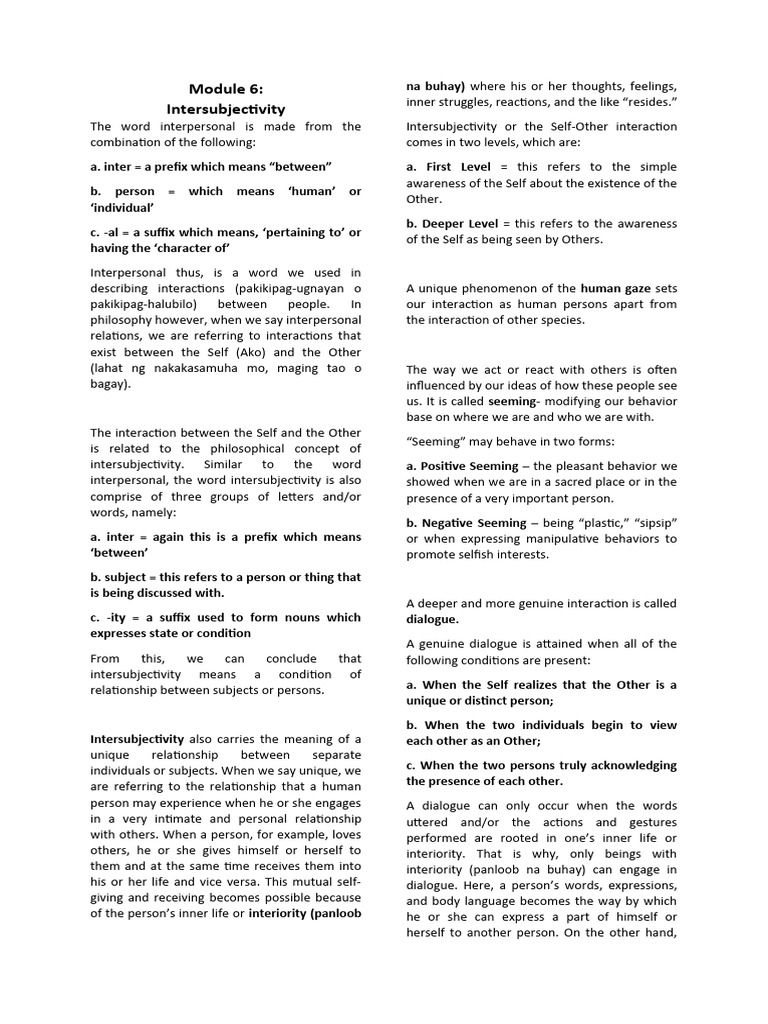 Understanding Intersubjectivity | PDF | Empathy | Thought