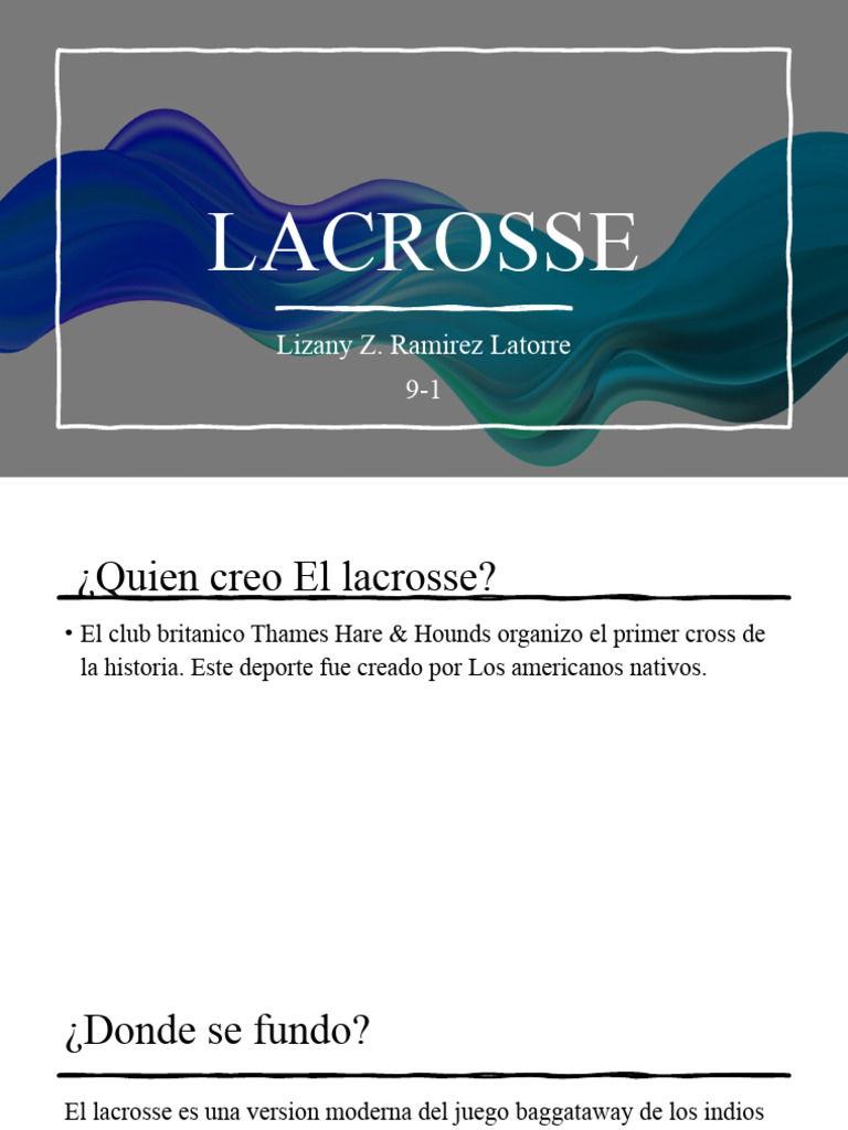 Edu. Lacrosse | PDF