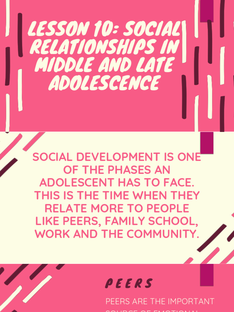 Module 10 Social Relationships in Middle and Late Adolescence | PDF ...