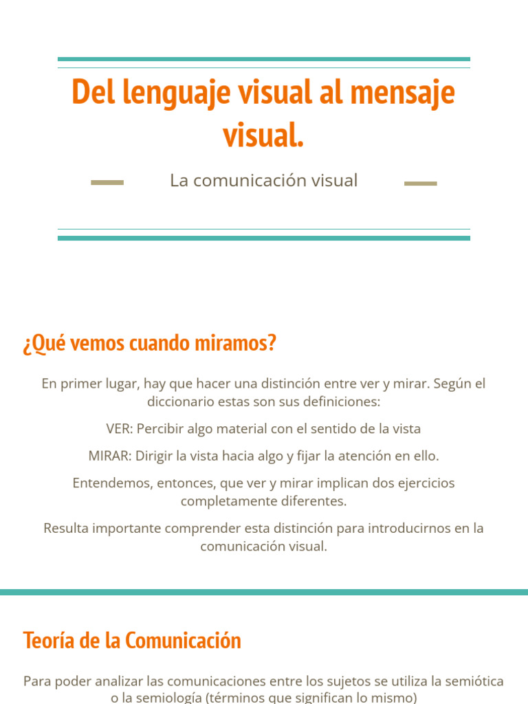 Arte y Educación-Del Lenguaje Visual Al Mensaje Visual. | PDF ...