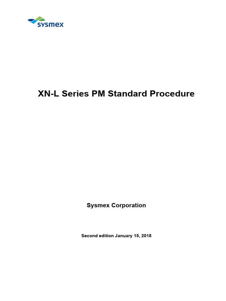 XN-L Series PM Standard Procedure (E) | PDF | Equipment | Physical Sciences