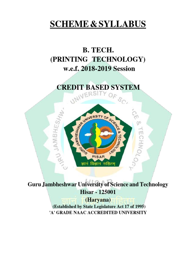 B.Tech Printing Tech Syllabus | PDF | Adhesive | Lamination