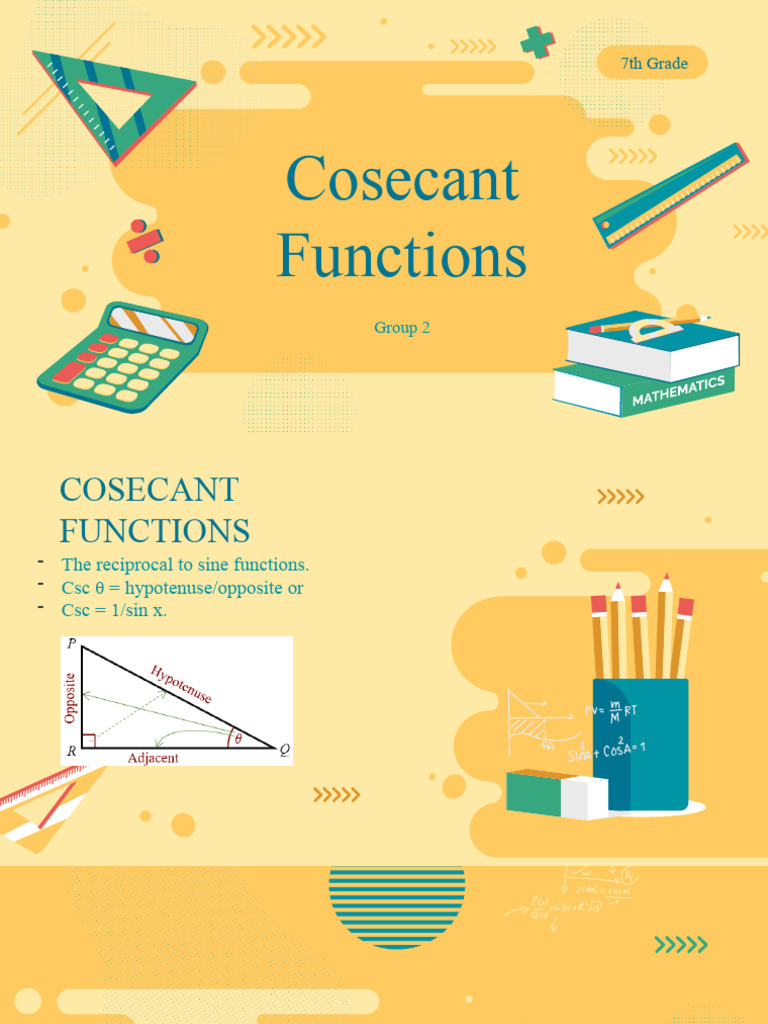 Cosecant Functions | PDF | Trigonometric Functions | Asymptote
