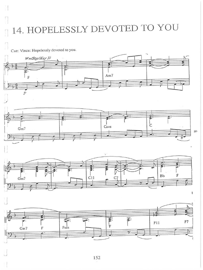 Hopelessly Devoted To You - Grease | PDF