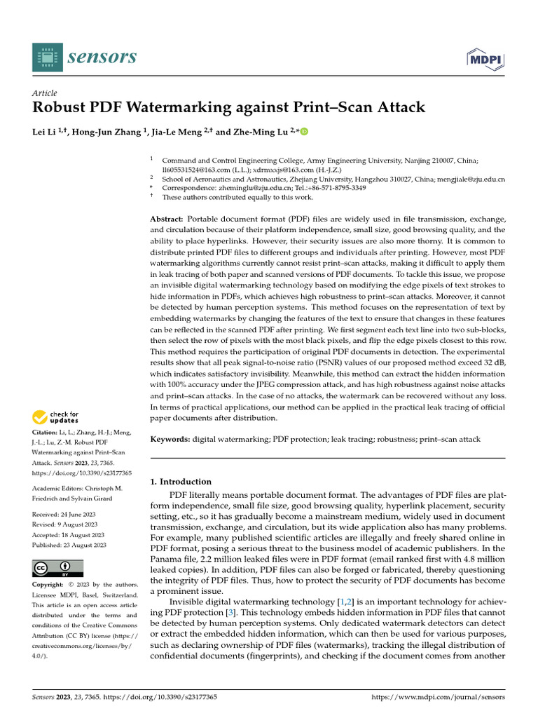 Robust Watermarking Against Print-Scan Attack | PDF | Image ... Robust Watermarking Against Print-Scan Attack | PDF | Image ...