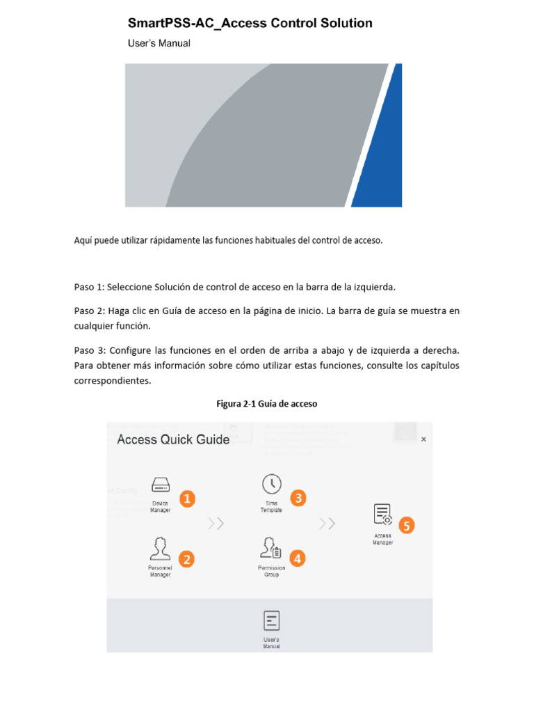 SmartPSSAC - Access en Español | PDF | Contraseña | Seguridad