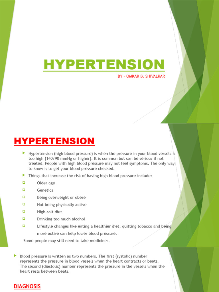 Final 3 HYPERTENSION - PPT | PDF | Hypertension | Blood Pressure