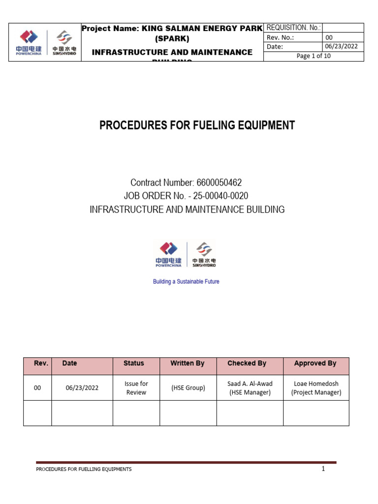 Re-Fueling Procedure | PDF | Firefighting | Combustion