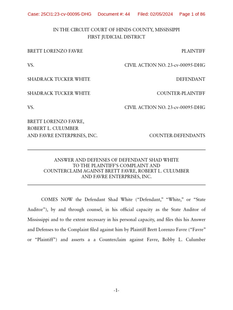 Answer and Counterclaim | PDF | Complaint | Lawsuit