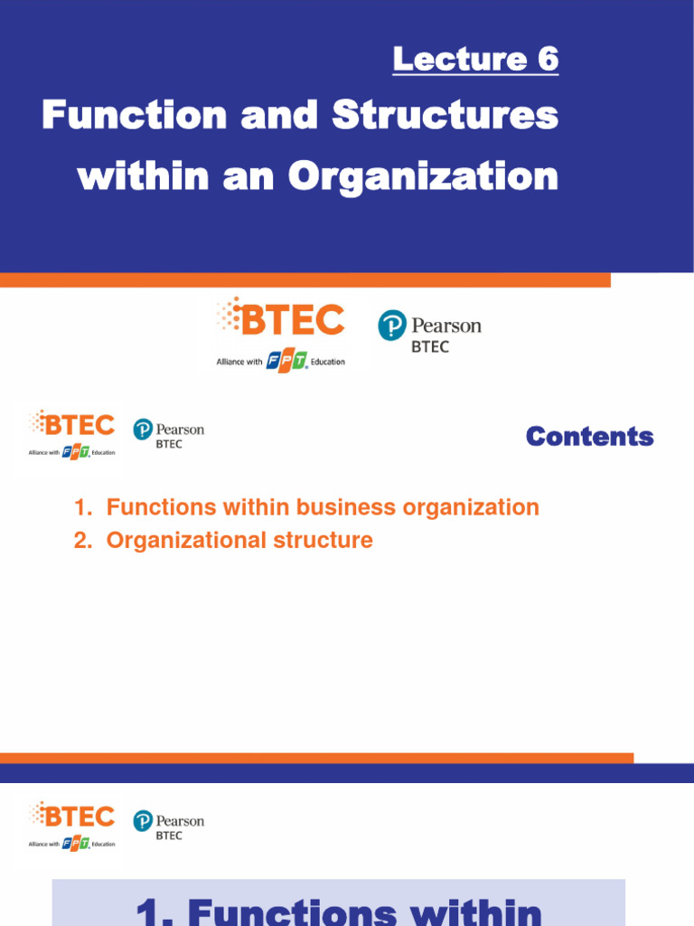 Functions and Structures in Organizations | PDF | Marketing | Human ...