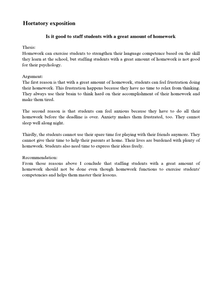 Hortatory Exposition - 20240204 - 201212 - 0000 | PDF | Homework ...