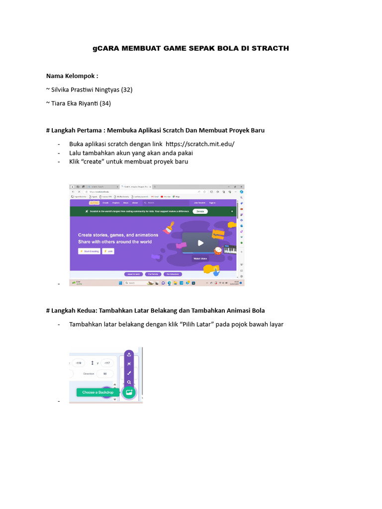 Laporan Game Scratch | PDF