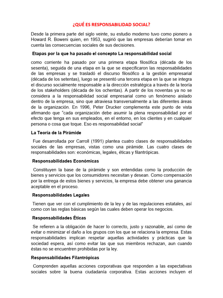 Responsabilidad Social | PDF | Responsabilidad social corporativa | Business