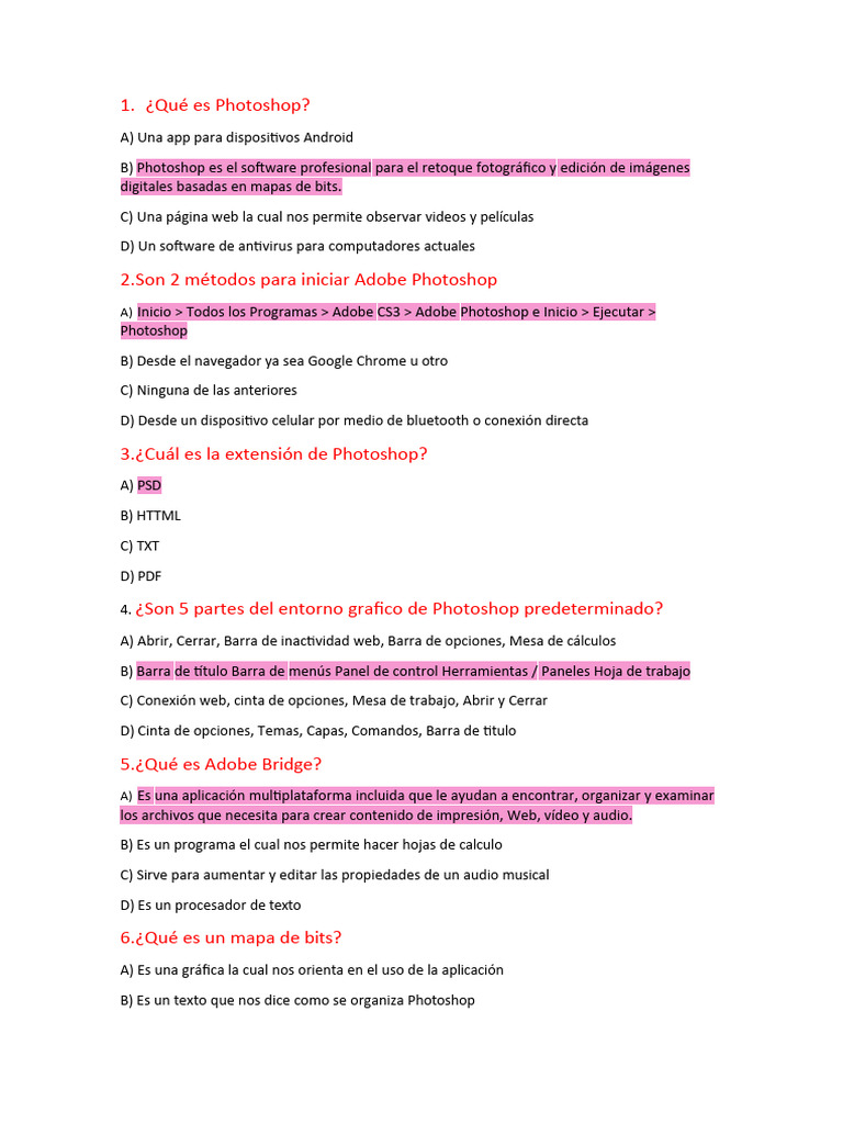 EXAMEN Photoshop FINAL | PDF | Adobe Photoshop | Informática