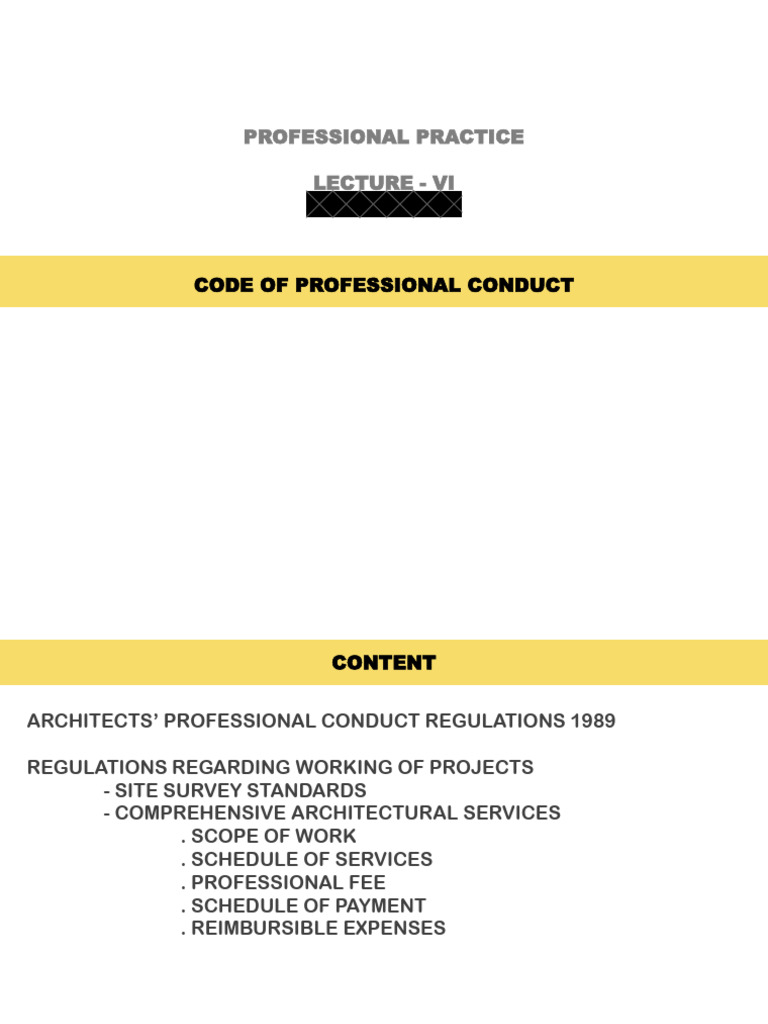 Architects' Professional Conduct Guide | PDF | Architect ...