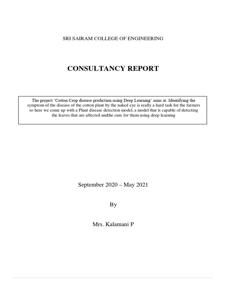 Cotton Crop Disease Prediction Using Deep Learning | PDF | Machine ...