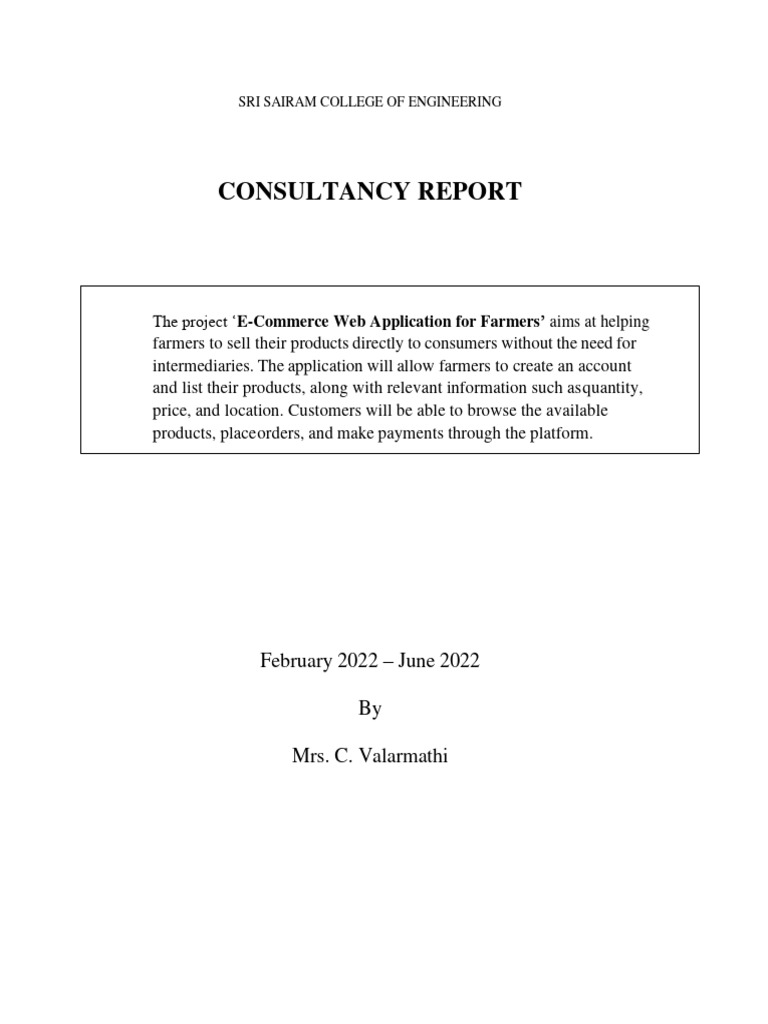E-Commerce Web Application For Farmers | PDF | Dynamic Web Page | E Commerce