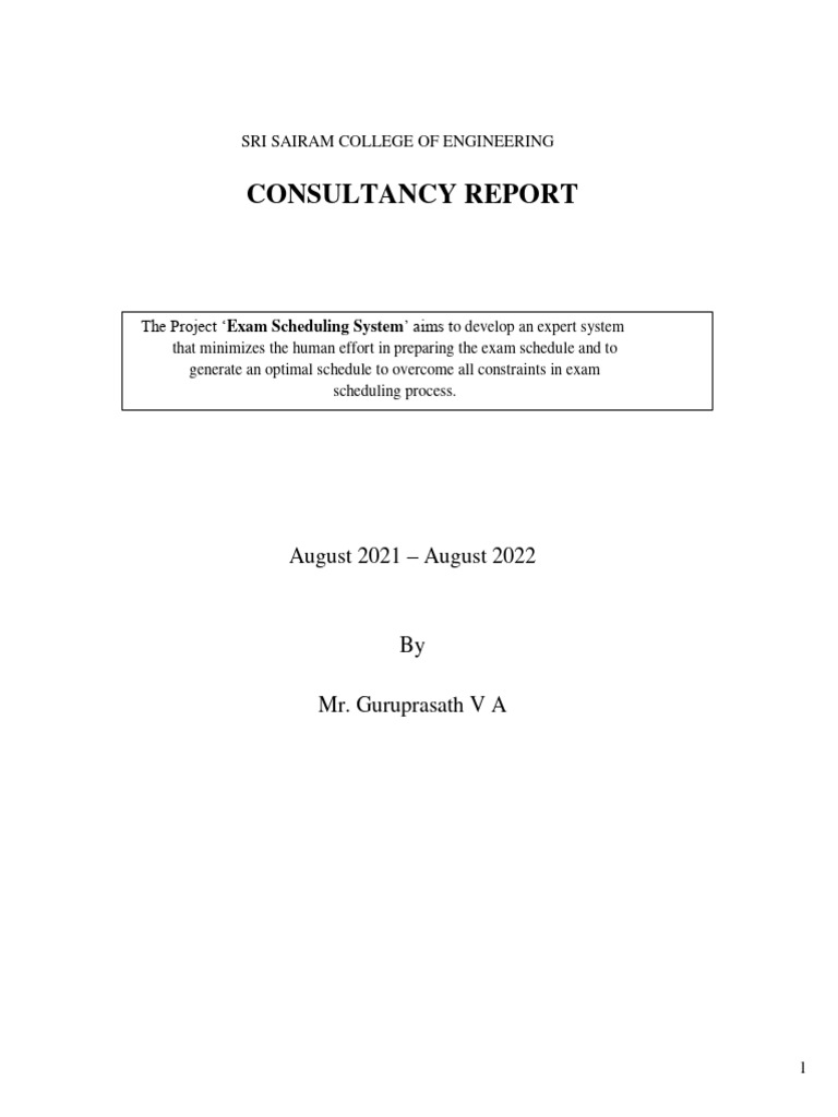 Exam Scheduling System Overview | PDF | Scheduling (Production ...