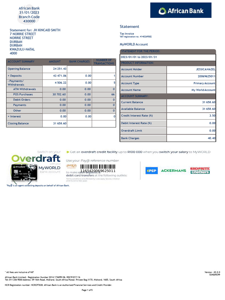 Ab Jan 2023 | PDF | Debit Card | Banks